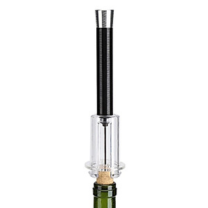 Easy Air Pump Pressure Red Wine Bottle Opener Cork Remover Corkscrew Tools (Black)