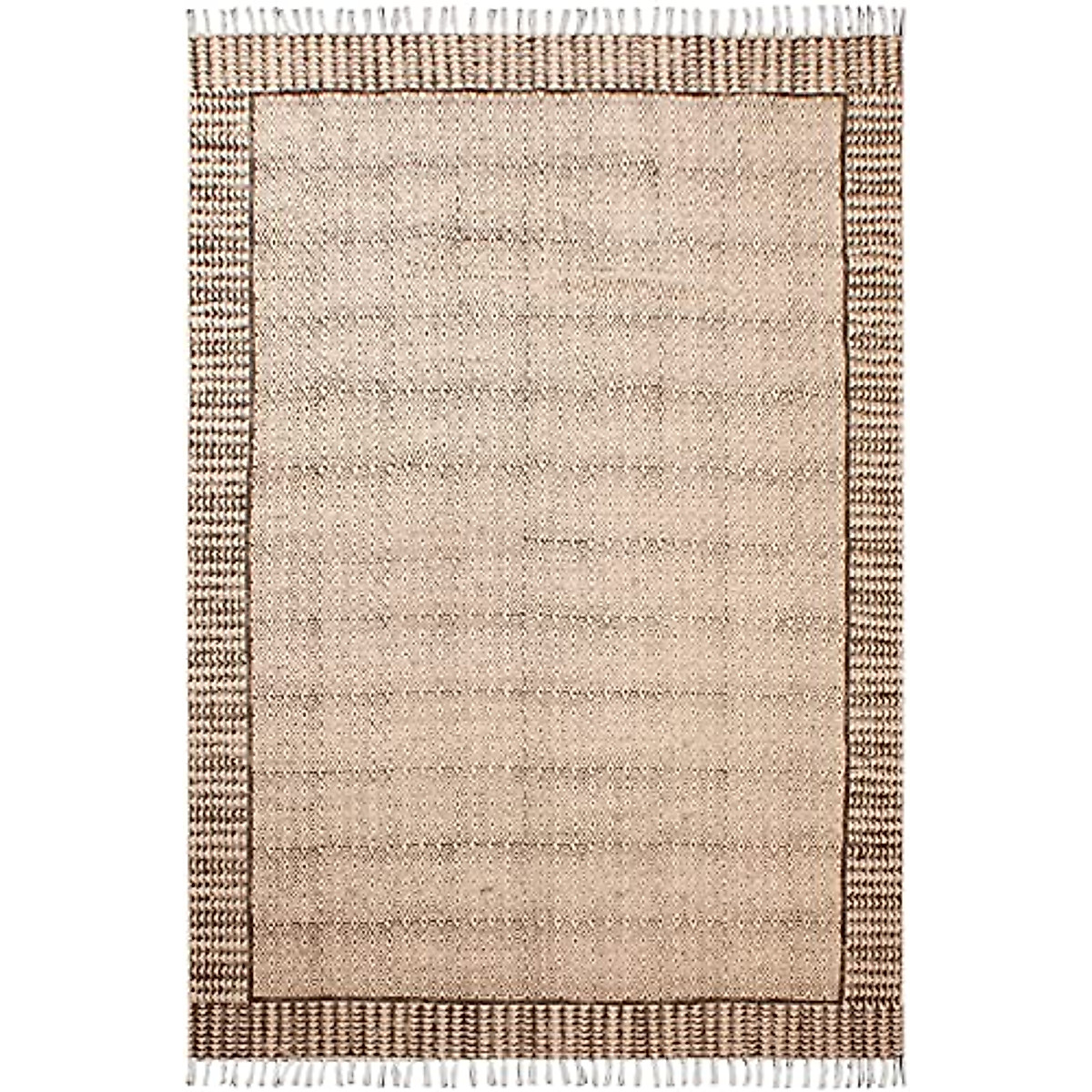 Pure Cotton Rug, Handmade Bohemian Rugs Home Decorative Boho Kilim Hand Woven Rag Rug Entryway Throw Rug for Doormat Bedroom Living Room Laundry Room Balcony 270x360 cm (9x12 Feet)