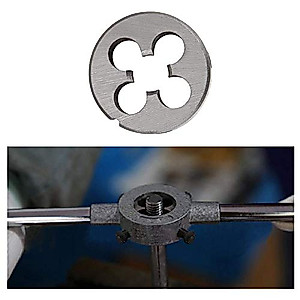 M12 x 1.25mm HSS Metric Tap And Die Set Thread Tap And Round Thread Die Right Hand HSS Taper Silver Tone (2Pcs)