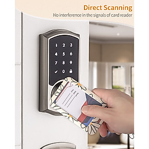 Uniclife Floral Sliding Badge Holder White Flower Plastic Case with Retractable Badge Reel Carabiner Clip and Detachable Lanyard Strap Hard Vertical Card Protector for Women Nurse Teacher Student