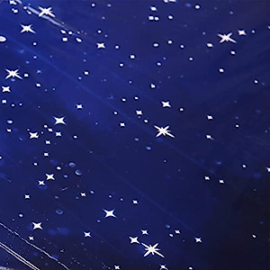 Blue Space Tablecloths for Parties, Starry Night Tablecloth Decorations Plastic Galaxy Table Cover Space Stars Theme Party Supplies for Birthday Home Decorations, 54 x 108 Inch (1 Piece)
