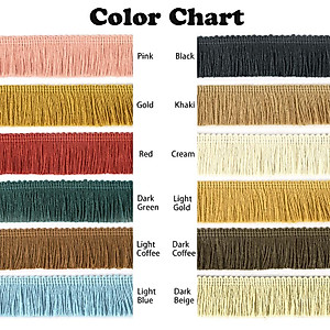 BEL AVENIR Sewing Fringe Trim 13.7 Yards x 1 Inch Tassel Trim Sewing Accessory Lace for Clothes Home Decoration DIY (Dark Coffee)