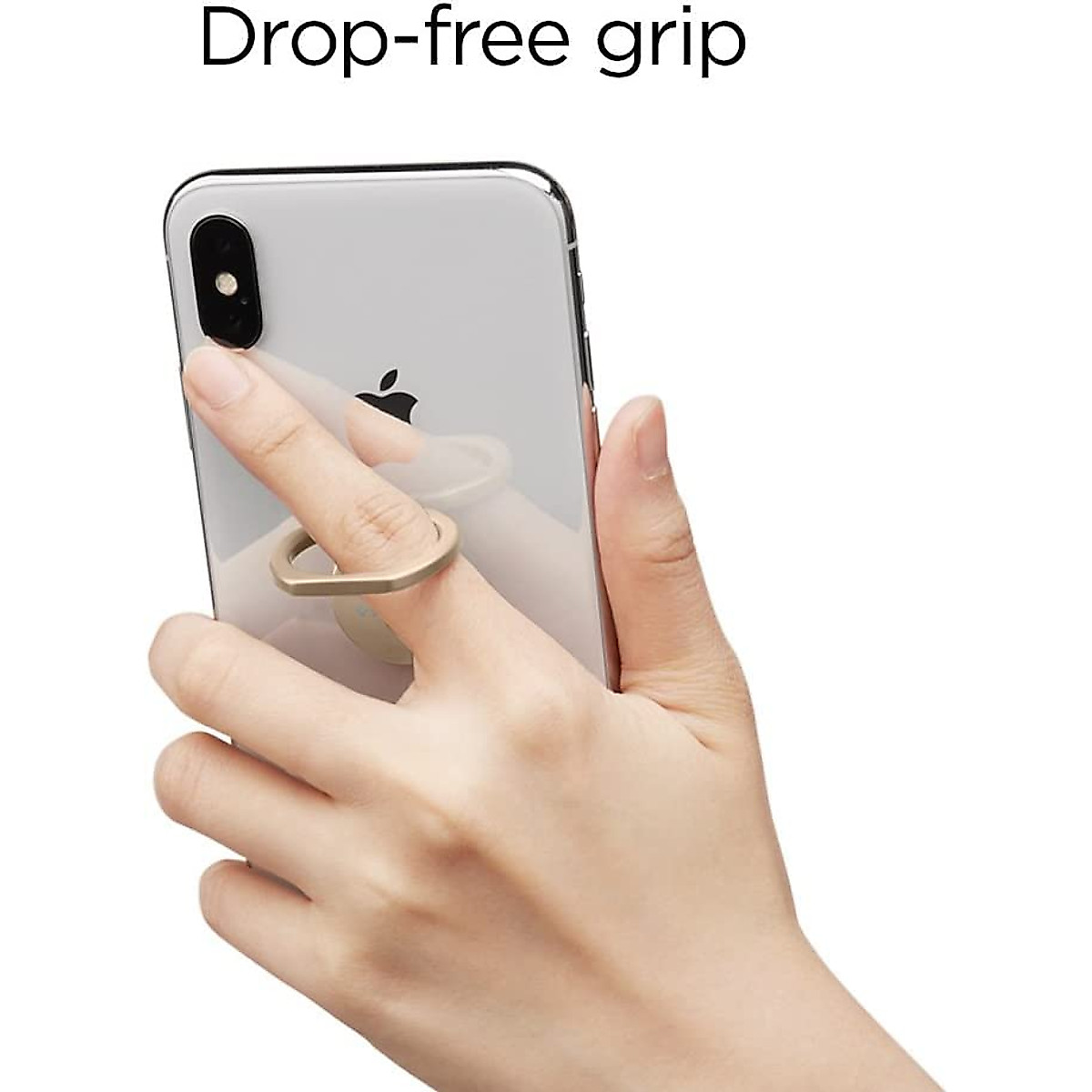 Spigen Style Ring 360 Cell Phone Ring/Phone Grip/Stand/Holder for All Phones and Tablets Compatible with Magnetic Car Mount - Champagne Gold