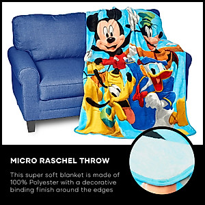 Disney's Mickey' Mouse Clubhouse, "4 Ever" Super Plush Throw Blanket, 46" x 60", Multi Color