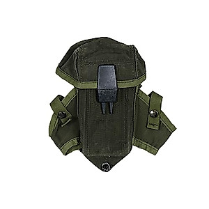 US Military Alice Ammo Pouch Ammunition OD Green (Olive Drab) 30 Round Magazine M16 Rifle Hand Grenade LC-1 Small Arms Case Pouch with Alice Clips LC1