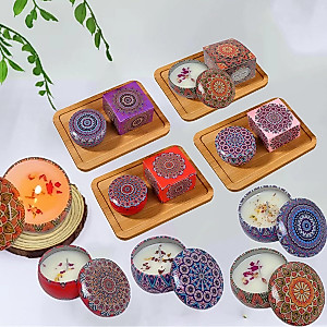 HYCSC Scented Candles Gift Set, 4 Pack Aromatherapy Candle for Home, Lavender Candle Birthday Gifts for Women, Long Lasting Soy Wax, Mom Bath Spa Meditation Christmas Gifts Candles (4PCS)