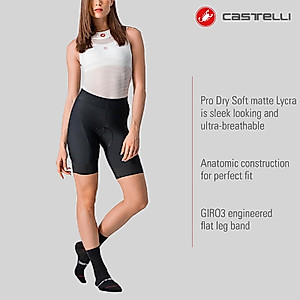 Castelli Women’s Prima Short for Road and Gravel Biking I Cycling - Black/Dark Gray - Medium