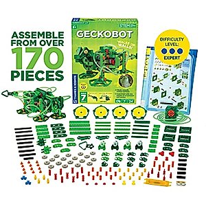 Thames & Kosmos Geckobot STEM Experiment Kit | Build a Wall-Climbing Robot & 6 Other Mechanical Creations | Explore The Physics of Air Pressure & Suction | Difficulty Level: Advanced