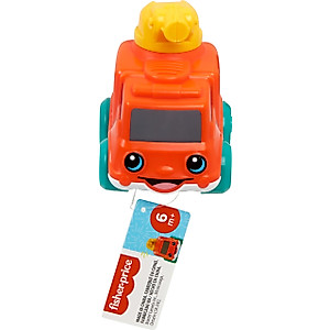 Fisher-Price Baby Toy Chime & Ride Fire Truck Push-Along Vehicle with Fine Motor Activities for Infants Ages 6+ Months