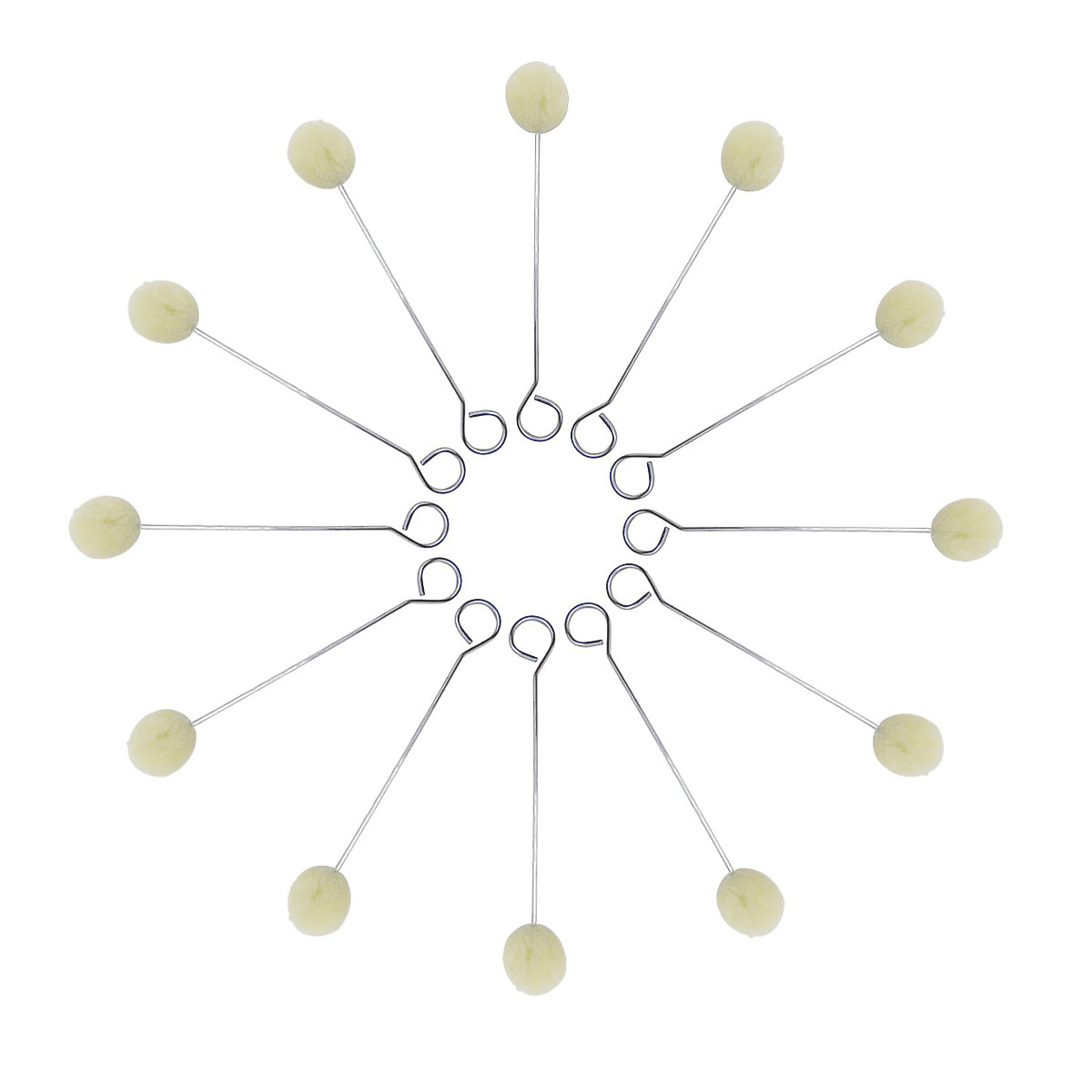 50 Packs Wool Daubers Glue Daubers Ball Brush Leather Dye Tool Leather Dye Dauber Dyeing Applicator with Metal Handle for DIY Crafts Projects