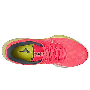 Mizuno Women's Wave Inspire 19 Running Shoe, High/Vis Pink/Snow White, 8