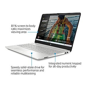 HP 15.6" Full HD Diagonal Laptop, Intel Core i5-1135G7 Processor, 8GB DDR4, 512GB SSD, 802.11ac, Bluetooth 4.2, HDMI, Windows 10, W/Valinor Accessories