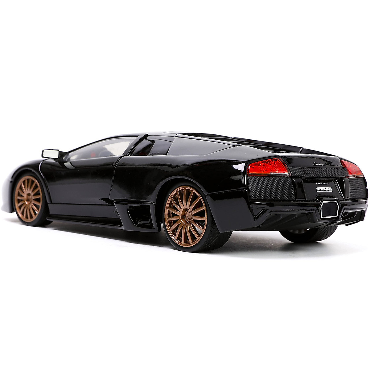 Jada Lamborghini Murcielago LP640 Black with Copper Wheels Hyper-Spec Series 1/24 Diecast Model Car