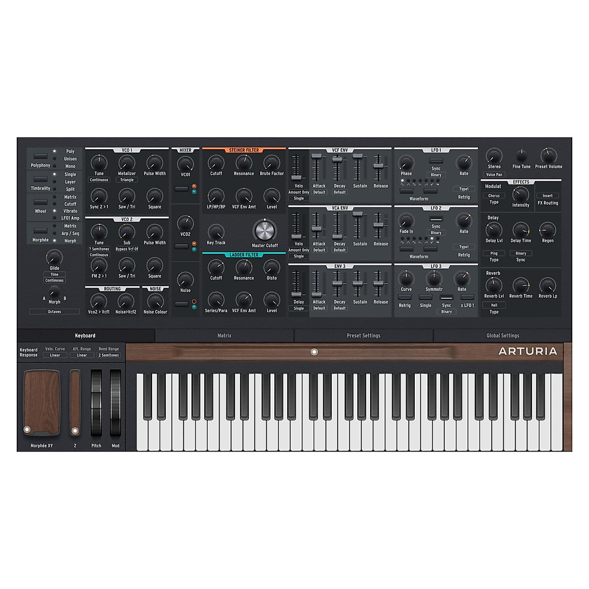 Arturia PolyBrute 6-Voice Polyphonic Morphing Analog Synthesizer Natural Wood