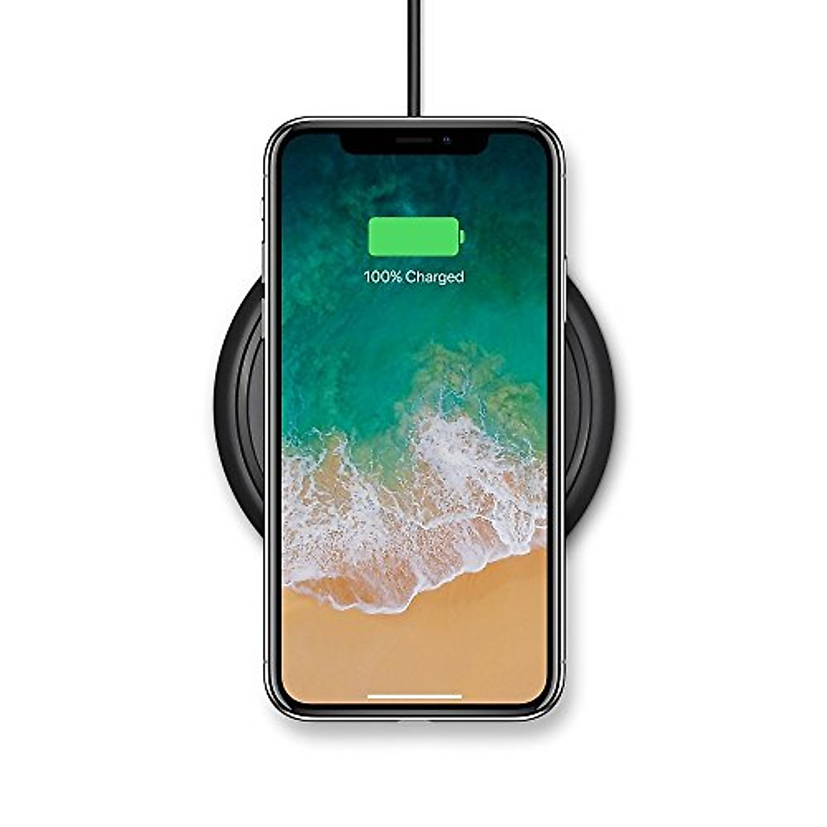 mophie 7.5W Wireless Charge Pad, 5W - 10W Output Range, Optimized for Apple Fast Charge, Qi-Compatible Charger for iPhone X, iPhone 8, iPhone 8 Plus, and AirPods/AirPods Pro (Black)