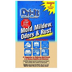 Dri-It MA-2-125-A Moisture Absorber with Disposable Peel and Stick Backing in a Twin-Pack , Blue