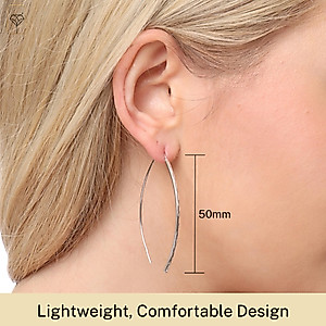 MAX + STONE Sterling Silver Diamond Cut Threader Earrings