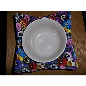 Microwave Bowl Cozy Cozies Pansy 10 Inches