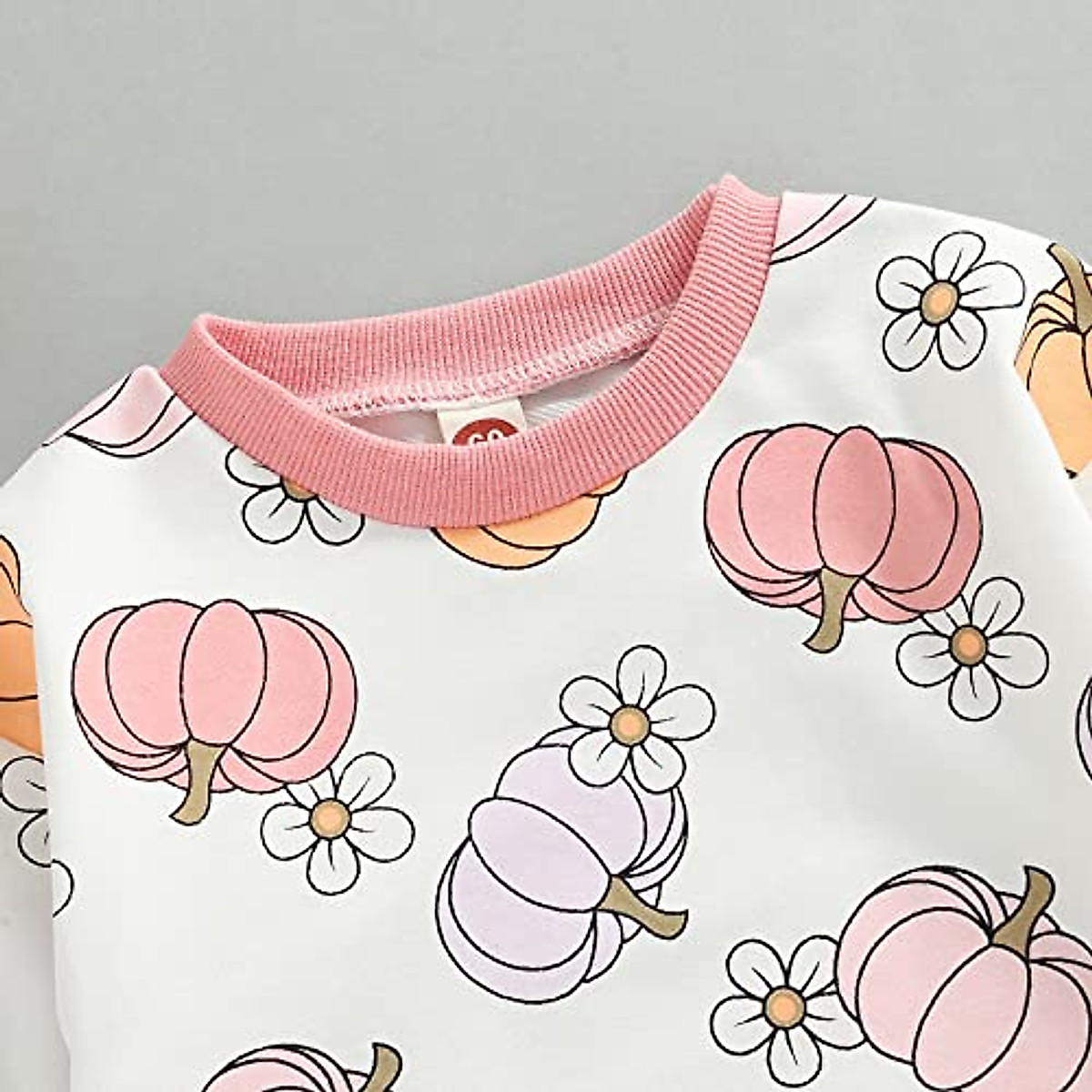 Thanksgiving Outfit Newborn Infant Baby Girl Pumpkin Sweatshirt Onesie Long Sleeve Bubble Romper Fall Winter Clothes (Pumpkin Pink, 0-3 Months)