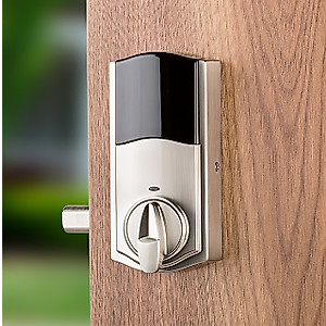 Kwikset Premis Touchscreen Smart Lock Electronic Deadbolt, Works with Apple HomeKit via Apple HomePod or Apple TV, in Satin Nickel
