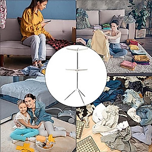 Foldable Clothes Drying Rack | Foldable Drying Rack with 3 Legs - Steamer Hanger Stand, Stainless Steel Telescopic Laundry Drying Rack, Home Indoor Use Buogint