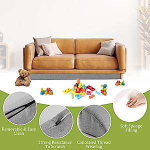 MABAZOO Triangular Toy Blocker for Under Furniture, Under Couch Blocker, Under Sofa Toy Blockers for Pets, Bed Blockers for Under Bed, Stop Things from Sofa, Bed, Other Furniture(3 Pack)