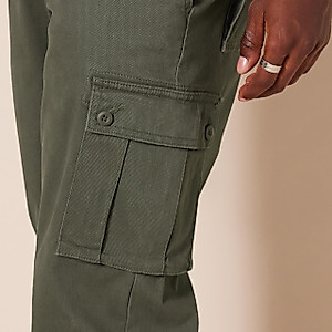Amazon Essentials Men's Straight-Fit Stretch Cargo Pant (Available in Big & Tall), Olive, 32W x 29L