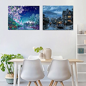 2 Pack 12"x 16" DIY Wood Canvas Stretcher Bars,Removable Canvas Frames Kit-Easy to Assemble,Wooden Frames Kit for Oil Painting,Diamond Painting,Canvas Painting and Needle Arts Supplies (12 * 16)