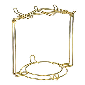SJORHNUS Tea Cups Holder,Gold Metal Coffee Cup Tea Cups Rack,Foldable Organizer for Coffee Cup Spoon and Saucers