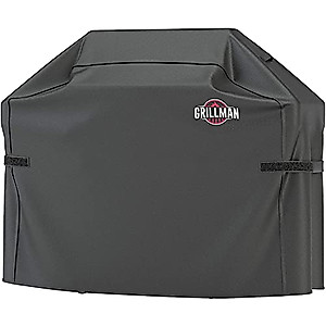 Grillman Premium BBQ Grill Cover. Rip-Proof & Waterproof (58" L x 24" W x 48" H, Black) Top Heavy Duty Large Grill Cover for Weber Spirit, Genesis, Charbroil, etc. Barbecue Cover and Gas Grill Covers