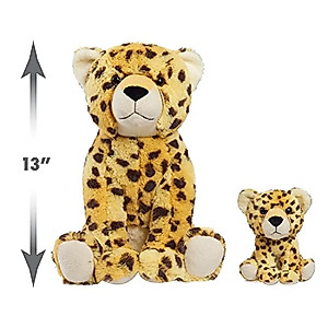 National Geographic Large Plush Cheetah and Cub Stuffed Animals, Kids Toys for Ages 3 Up, Amazon Exclusive