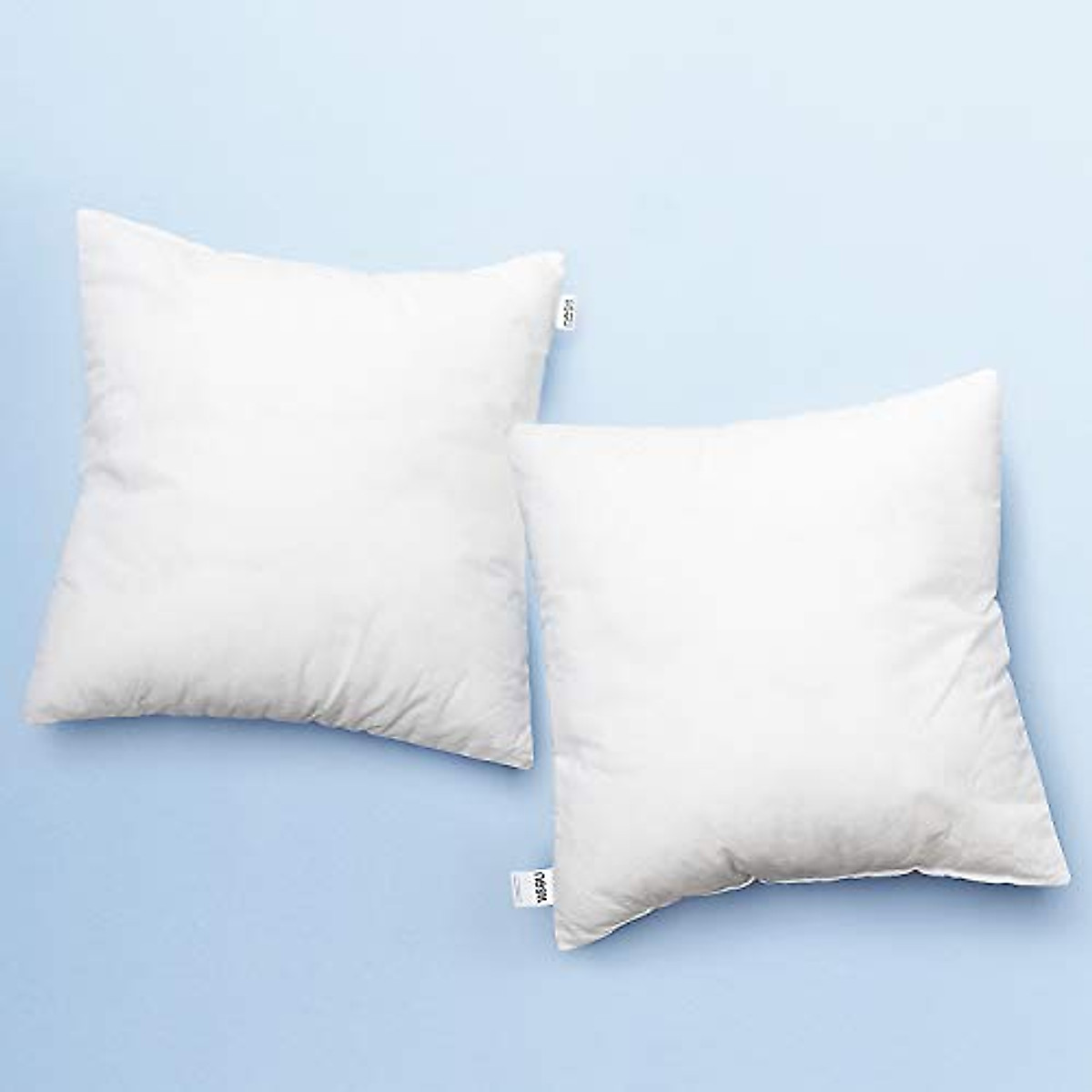 nestl Throw Pillows Pillow Insert Pillows Cushion 18”x18” White Pack of 2 for Sofa Bed Couch Living &Bed Room Decorative Stuffer Pillows