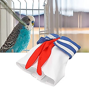 Parrots Clothes Cute School Uniform Bird Clothes Pet Small Animals Clothes Birds Suit for Christmas Party Birthday Cosplay Photo Prop (M)