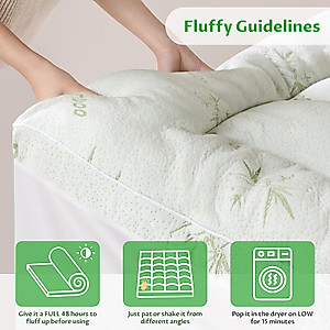 LIANLAM Mattress Topper King,1200 GSM Cooling Mattress Pad,Extra Thick Pillow Top Mattress Topper for Back Pain,Soft Mattress Protector Cover with 8"-21" Deep Pocket