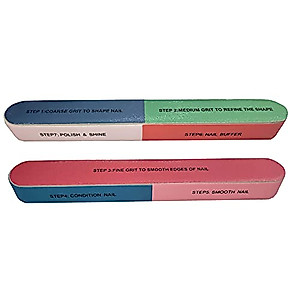 7 Way Nail File and Buffer Block Nail Buffering Files 7 Steps Washable Emery Boards Professional Manicure Tools By DreamCut