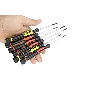 Kutir Precision Screwdriver Set (Set of 6) - Magnetic Flathead and Philips With Separate Colors Handle - Professional Repair Tool Kit For Electronics, iPhone, SmartPhone, PC, Jewelry, Watch, Eyeglass