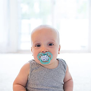 Dr. Brown's Advantage Symmetrical Pacifier with Air Flow, Blue Glow-in-the-Dark, 3-Pack, 6-18m