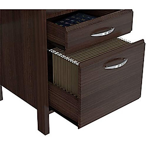 Inval America Softform Desk, Espresso-Wenge/Silver