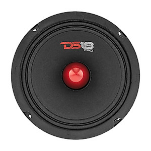 DS18 Car Speakers Bundle 4X PRO-GM6B 6.5" Midrange Speakers + 4X PRO-TWX1/BK Aluminum Super Bullet Tweeters + Amplifier 4 Channels - PRO Loudspeakers Car Audio Component Package