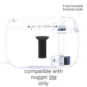 Nugget Lite Fountain Replacement Foam/Sponge Mufflers - 2 Sets (Compatible with Nugget Lite Only)