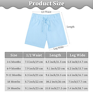 Resinta 4 Packs Unisex Toddlers and Babies' Cotton Pull-on Shorts Breathable Cotton Baby Boys' Shorts