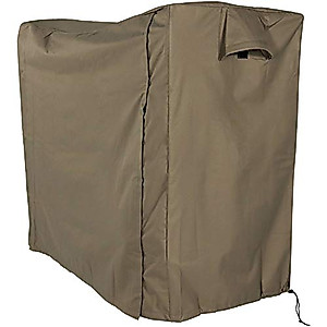 Sunnydaze 5-Foot Firewood Log Rack Cover - Weather-Resistant Outdoor Heavy-Duty Polyester with PVC Backing - Khaki