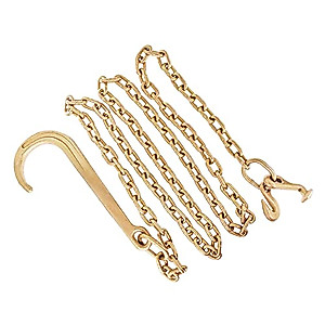 munirater 5/16in x 10 FT Grade 70 Tow Chain 15 J Hook and T Hook Mini J Hook Recovery Wrecker Axle Tow Truck Chain