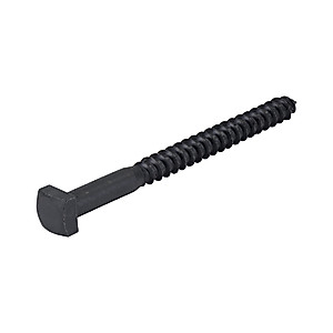 Rustic Square Lag Screws, Ruspert Weatherproof Coating, Black Exterior Lag Bolts, 5/16 x 3 1/2-Inch, (Pack of 25)