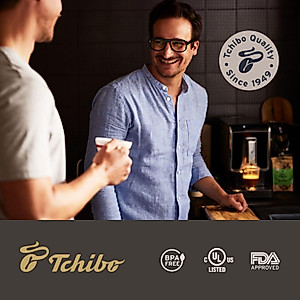 Tchibo Single Serve Coffee Maker - Automatic Espresso Coffee Machine - Built-in Grinder, No Coffee Pods Needed - Comes with 2 x 17.6 Ounce Bags of Whole Beans