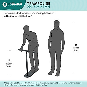 Trampoline Professional Scooter - Pro Scooters - Stunt Scooters for Kids, Teens - Quality Foam Scooter Deck, Pro Scooter Bars - Super Lightweight - Ready 2 Ride Trick Scooter…