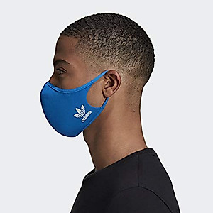 adidas Originals Standard Face Covers 3-Pack, Bluebird, Medium/Large