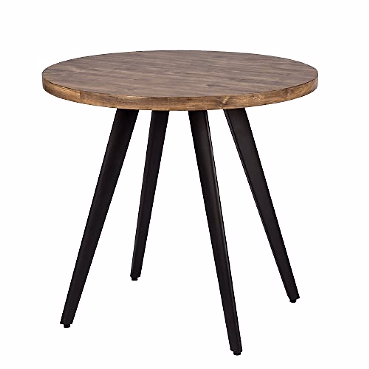 Comfy to go Round Dining Table, 31.5" Small Kitchen Table for 2-4 Person, Mid Century Modern Dining Table with 1.4" Thickness Wood Grain Tabletop for Dining, Living Room, Small Space (Rusty Brown)