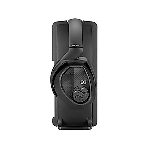 Sennheiser RS 175 RF Wireless Headphone System for TV Listening with Bass Boost and Surround Sound Modes,Black