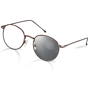 ZENNI Vintage Photochromic Glasses for Women Round Frame Light Eyewear UV Protection